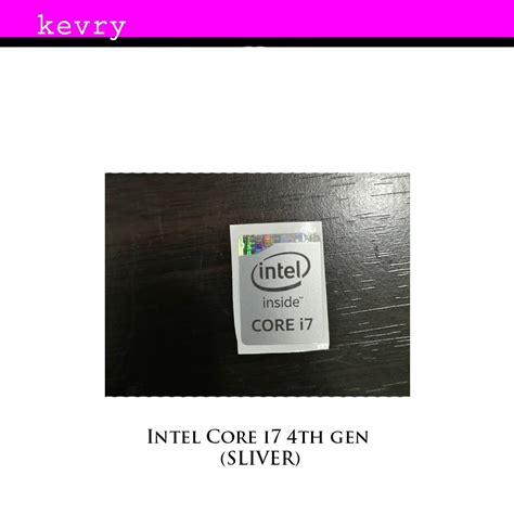 Intel I3 I5 I7 Sticker Core I9 I7 2nd Gen 3rd Gen 4rd Gen Sliver