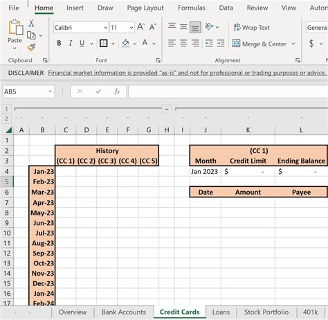 Budget And Net Worth Excel Template Etsy