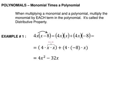 Ppt Polynomials Monomial Times A Polynomial Powerpoint Presentation