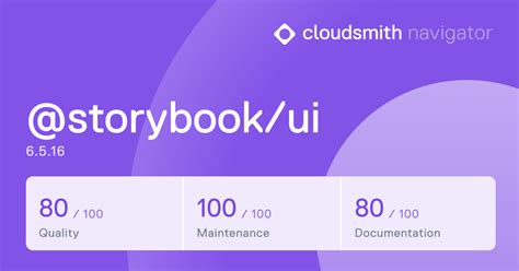 Storybookui 6516 Npm Package Quality Cloudsmith Navigator