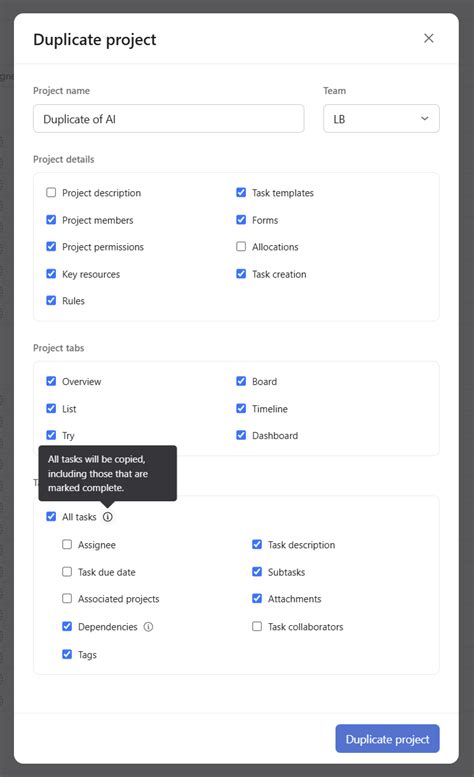 Duplicating Boards Without Duplicating Information Ask The Community Asana Forum