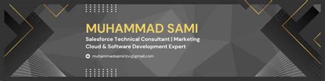 Muhammad Sami Technical Consultant Salesforce Marketing Cloud Expert Datorama Salesforce