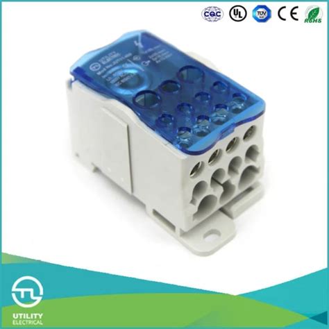160a Din Rail Copper Clad Brass Busbar Terminal Block Large Conductor Distribution Block And