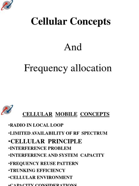 an overview of cellular concepts frequency allocation and the