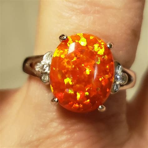 Fire Opal Ring Etsy