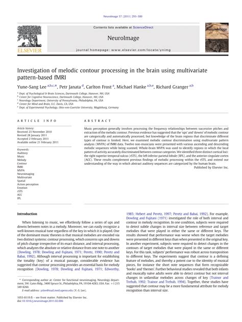 Pdf Melody Recognition Revisited Influence Of Melodic Gestalt On The Encoding Of Relational