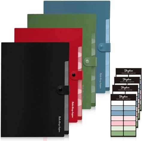 Skydue 8 Pockets Accordion File Organizer Expanding File Folders Portable Document Paper