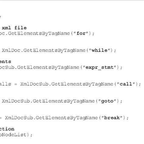 Collecting For Loops And Inhibitors From Srcml Documents In Parastat