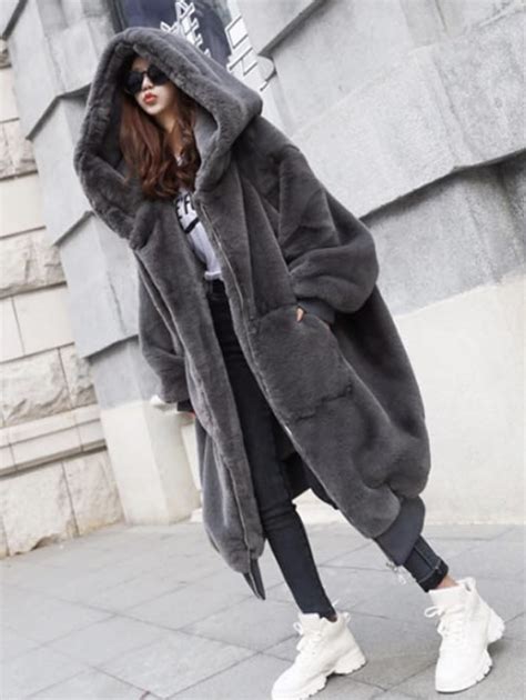 여성 후리스 롱 코트 후드 기모 점퍼 뽀글이 데일리 모임 여행룩 캠퍼스 빅사이즈여성