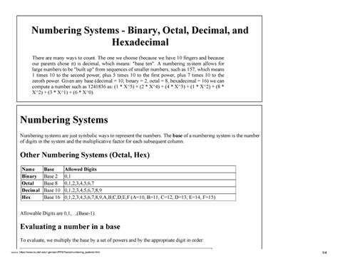 More Reading Numbering System 1 Numbering Systems Numbering Systems Are Just Symbolic Ways To