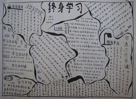 以我眼中的初中生活为题的手抄报 初中生手抄报 普车都