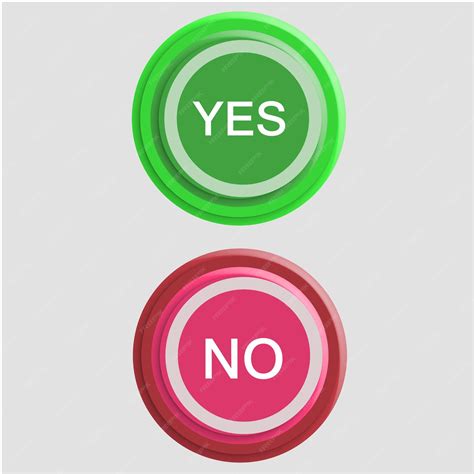 Premium Vector Yes And No Icon Button 3d Illustration