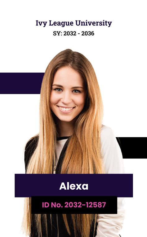 Free Student Id Card With Barcode Template To Edit Online