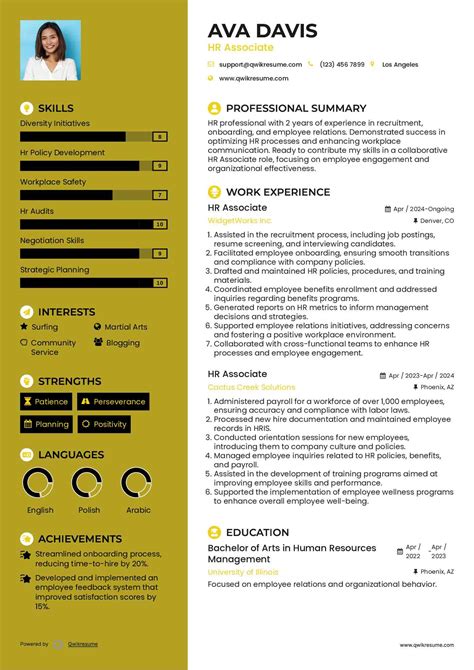 10 Hr Associate Resume Samples And Templates For 2026