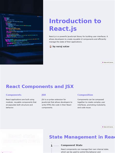 Introduction To Reactjs Pdf Systems Architecture Software