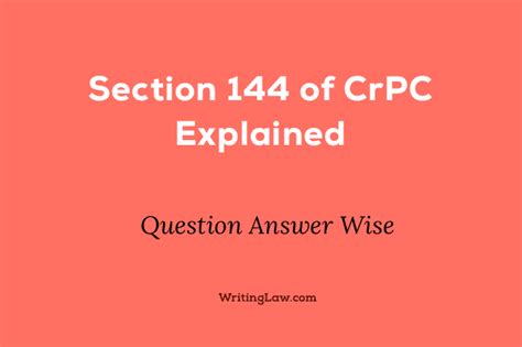 What Is Section 144 Of Crpc 10 Frequently Asked Questions