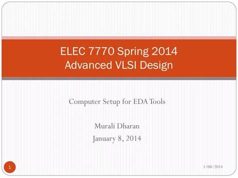 Ppt Elec 7770 Spring 2014 Advanced Vlsi Design Powerpoint