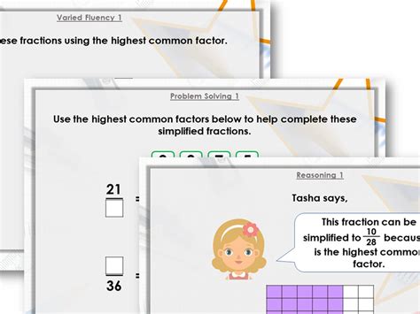 year 6 maths simplify fractions lesson autumn block 3 by classroom secrets teaching resources