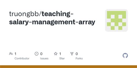 Github Truongbbteaching Salary Management Array