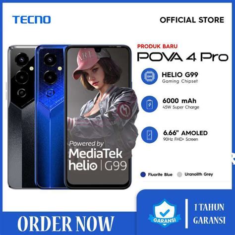 Jual Tecno Pova Pro Gb Gb Helio G Fhd Amoled Hz Nfc Mah W Flash
