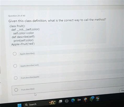 Question Of Given This Class Definition StudyX