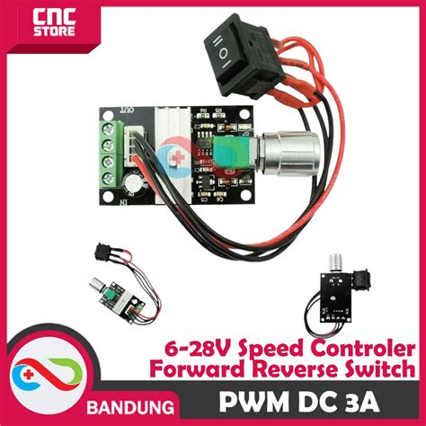 jual 6v 12v 24v 3a pwm dc motor speed controller forward reverse switch