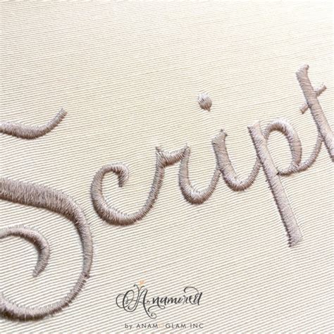 Script Embroidery Font Etsy