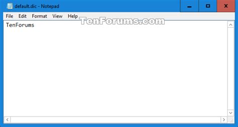 Add Or Remove Words In Spell Checking Dictionary In Windows 10 Tutorials