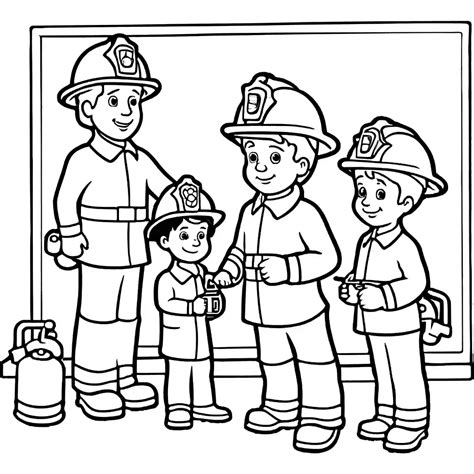 Fireman Sam Teaching Fire Safety Coloring Page Lulu Pages