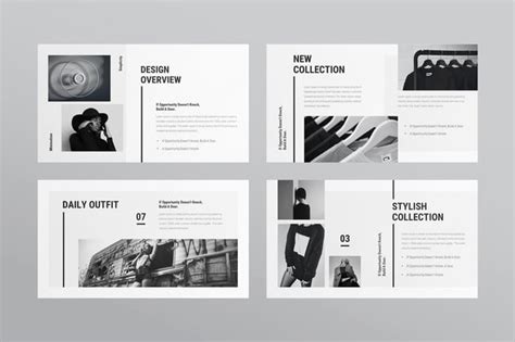 Шаблон презентации Powerpoint для модного лукбука Шаблоны презентаций Включая мода и силовая