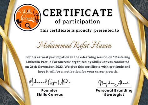 Completed E Learning Session On Linkedin Profile For Success Mohammad Rifat Hasan Posted On