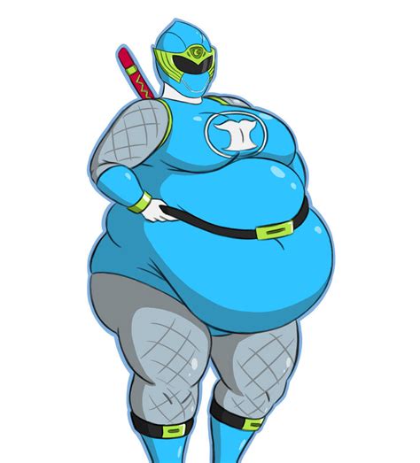 Rule 34 Blue Ranger Mizz Britt Ninpuu Sentai Hurricanger Obese Obese Female Power Rangers