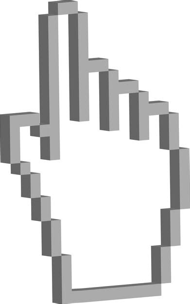 Premium Vector Index Finger Hand Cursor Made Up 3d Cubes Finger Pointer