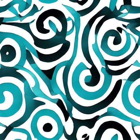 Abstract Geometric Repeating Pattern In Light Blue Teal Black Grey