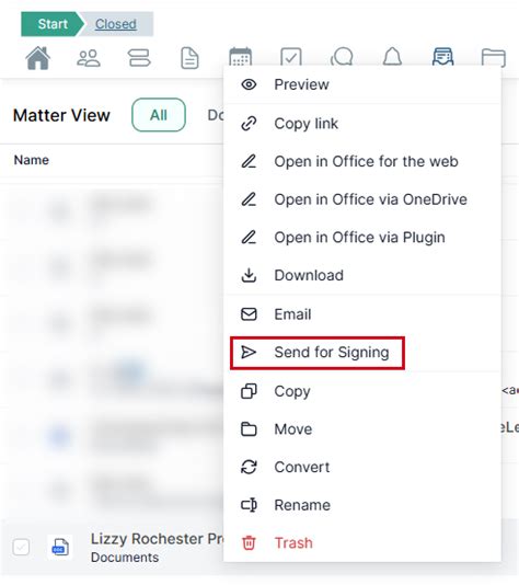 Sending Documents Using Docusign Practice Management