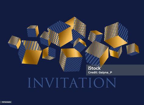 개념 3d 환상 기하학적 조각 표면 디자인 및 웹에 대 한 구성 벡터 도형 골드와 블랙 색상에서으로 추상 그림 0명에 대한 스톡 벡터 아트 및 기타 이미지 Istock