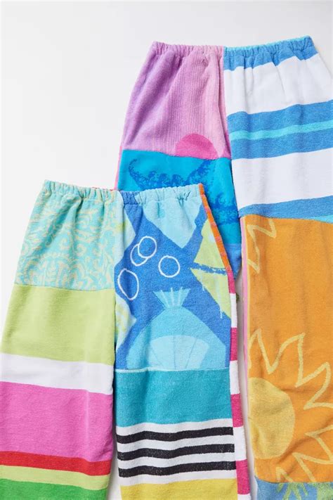 Urban Renewal Remade Pieced Towel Pant Urban Outfitters
