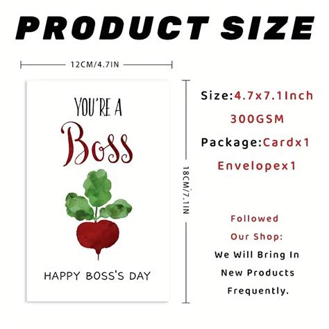 Bosss Day Greeting Card Paper Card Boss Funny Leadership Temu Italy