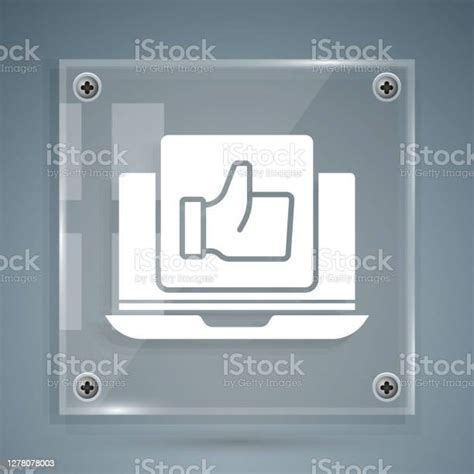 회색 배경에 격리 된 아이콘처럼 흰색 손 정사각형 유리 패널 벡터 1위에 대한 스톡 벡터 아트 및 기타 이미지 1위 개념 공동체 Istock