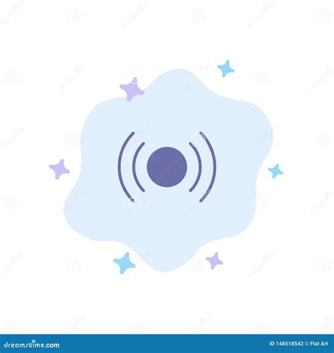 Basic Essential Signal Ui Ux Blue Icon On Abstract Cloud Background Stock Vector