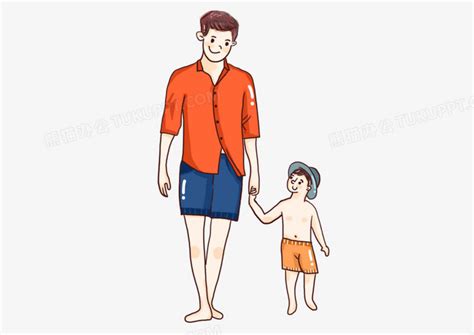 卡通简约父亲节甜蜜父子png图片素材下载父亲节png熊猫办公