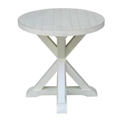 White Round End Table At Mina Farrow Blog
