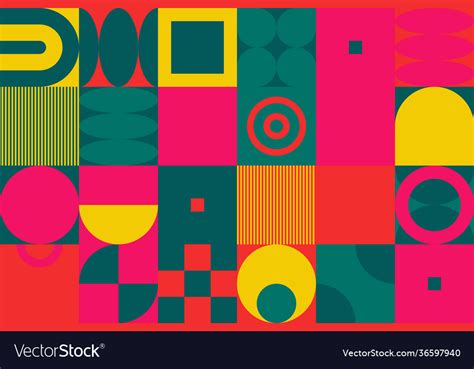 Neo Modernism Artwork Pattern Design Royalty Free Vector