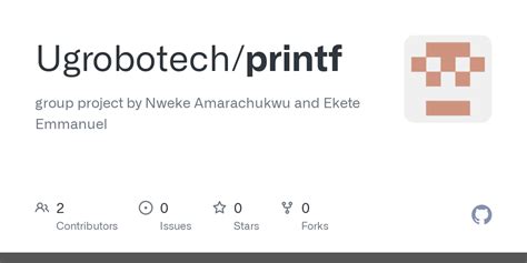Github Ugrobotechprintf Group Project By Nweke Amarachukwu And Ekete Emmanuel