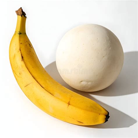 Banana And Plaster Sphere Composition Stock Illustration Illustration Of Isolated Background