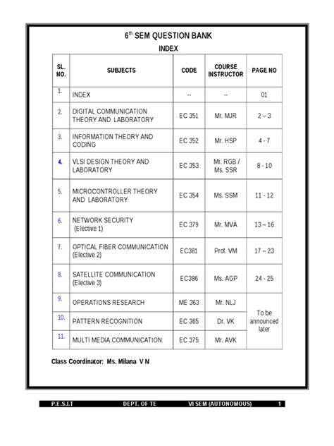 6th Sem Question Bank Even11 Pdf Cmos Optical Fiber