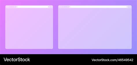 Blank Transparent Web Browser Window With Toolbar Vector Image