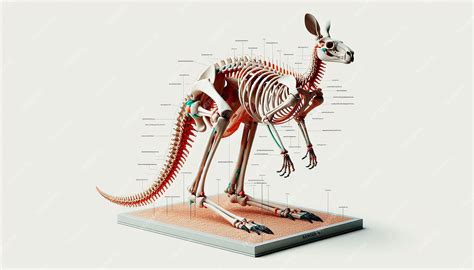 A Skeleton Of A Kangaroo With A Skeleton On It Premium Ai Generated Image