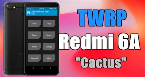 Cara Pasang Install TWRP Xiaomi Redmi 6A Cactus Android Oreo CaraRoot Com