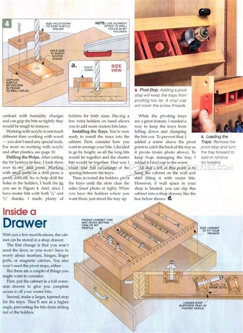 Router Bit Storage System Plans WoodArchivist